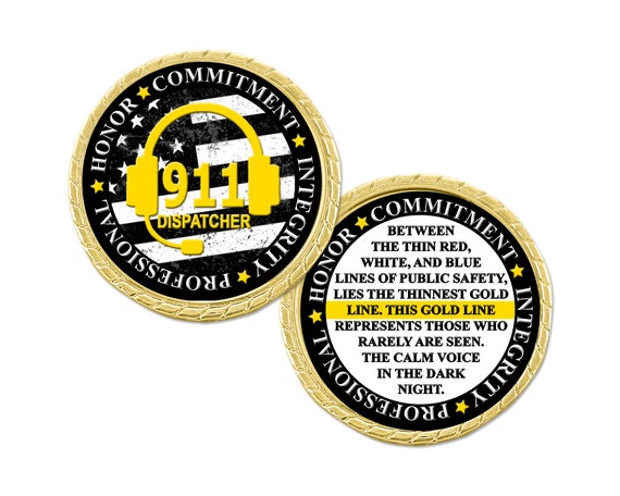 911 Dispatcher Challenge Coins