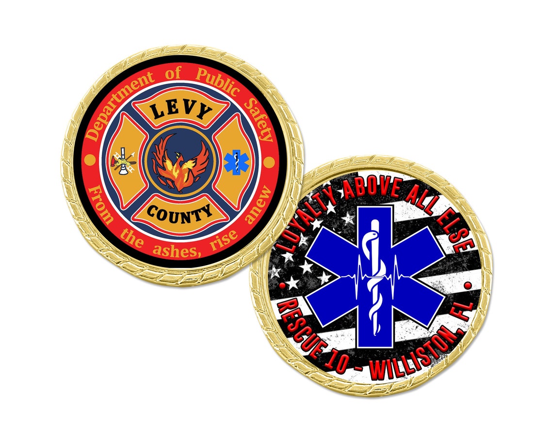 Custom Logo Star of Life Challenge Coin Pocket Coin | Etsy