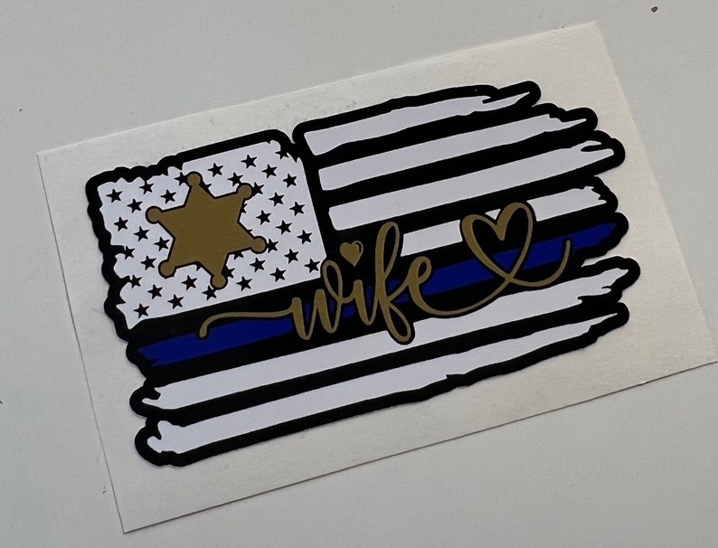 Sheriff Star Wife Thin Line Flag Police Wife LEO Wife - Etsy