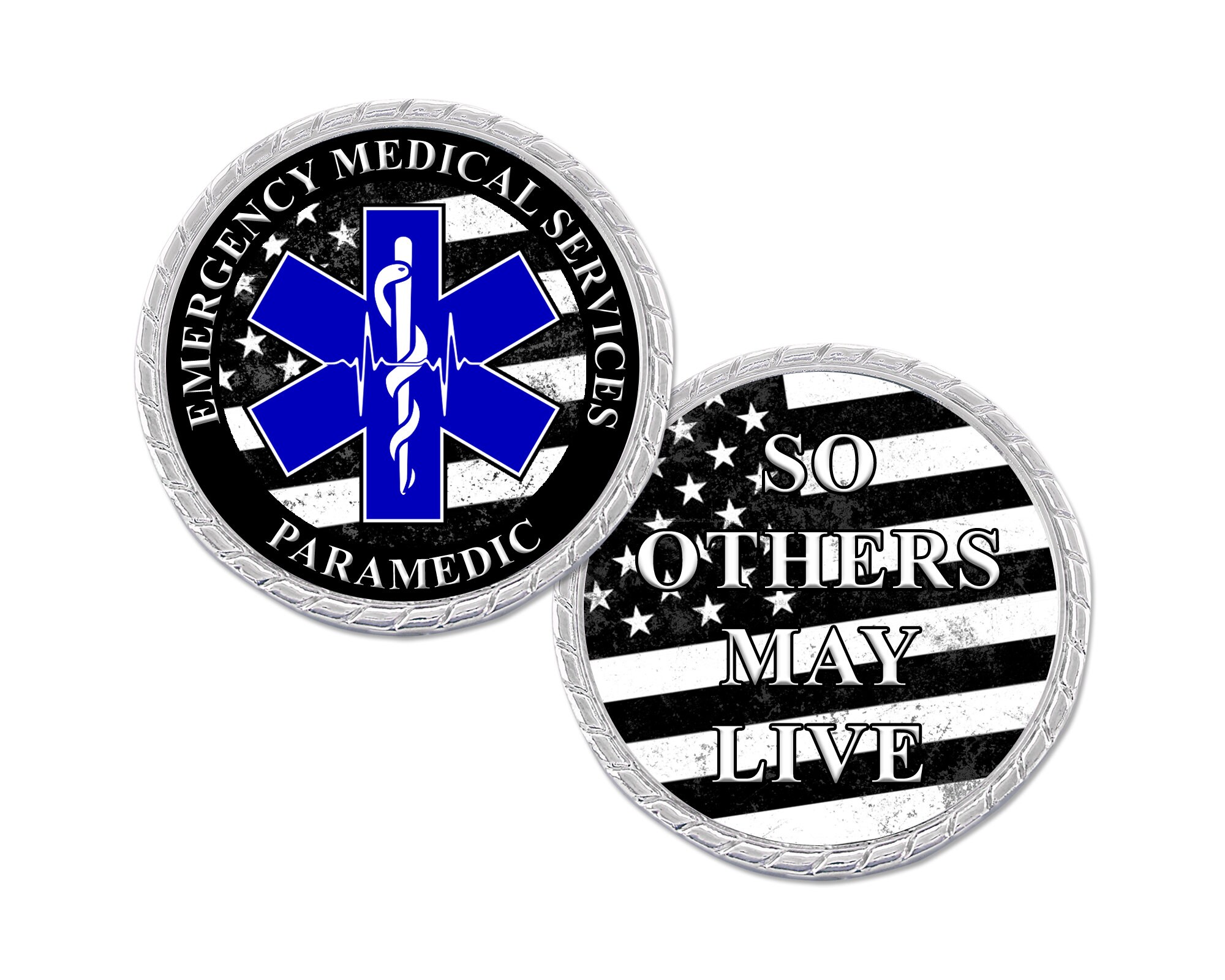 Custom Designed Paramedic Challenge Coin Emergency Services | Etsy