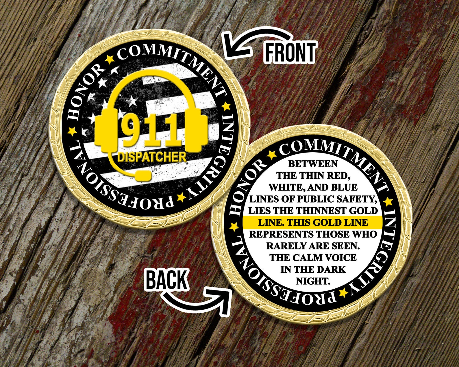 Custom Designed Dispatcher Challenge Coin - Emergency Services - First ...
