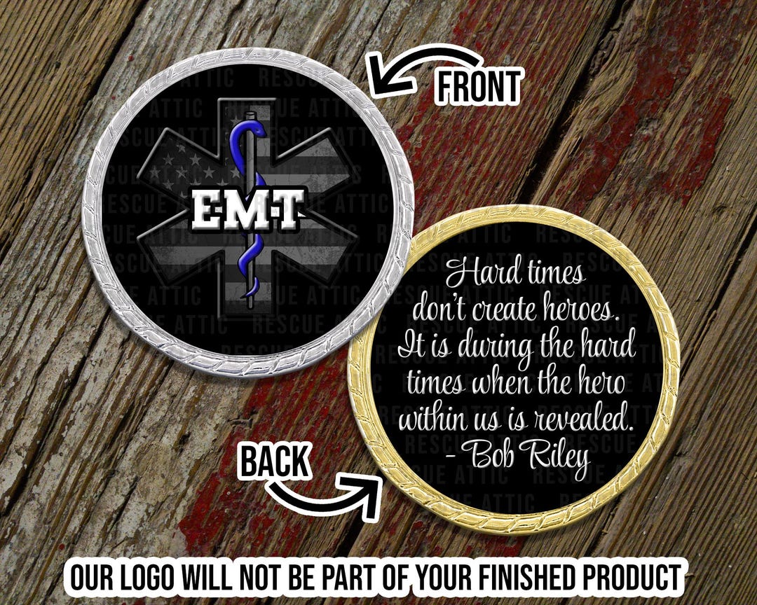 EMT Star of Life Challenge Coin - Emergency Services - First Responder ...