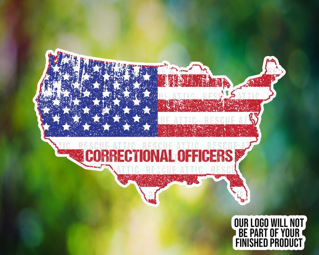 Correctional Officers American Flag - Corrections Family - LEO - Vinyl ...