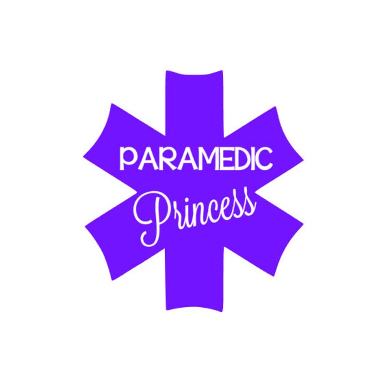 Paramedic Princess EMS Fire Rescue Vinyl Decal Window | Etsy