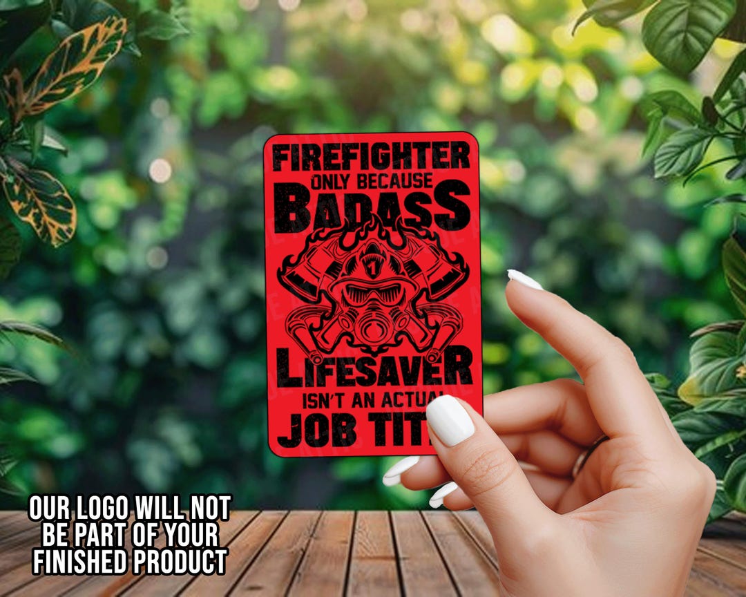 Badass Firefighter Vinyl Decal - Thin Red Line - Fire Department ...