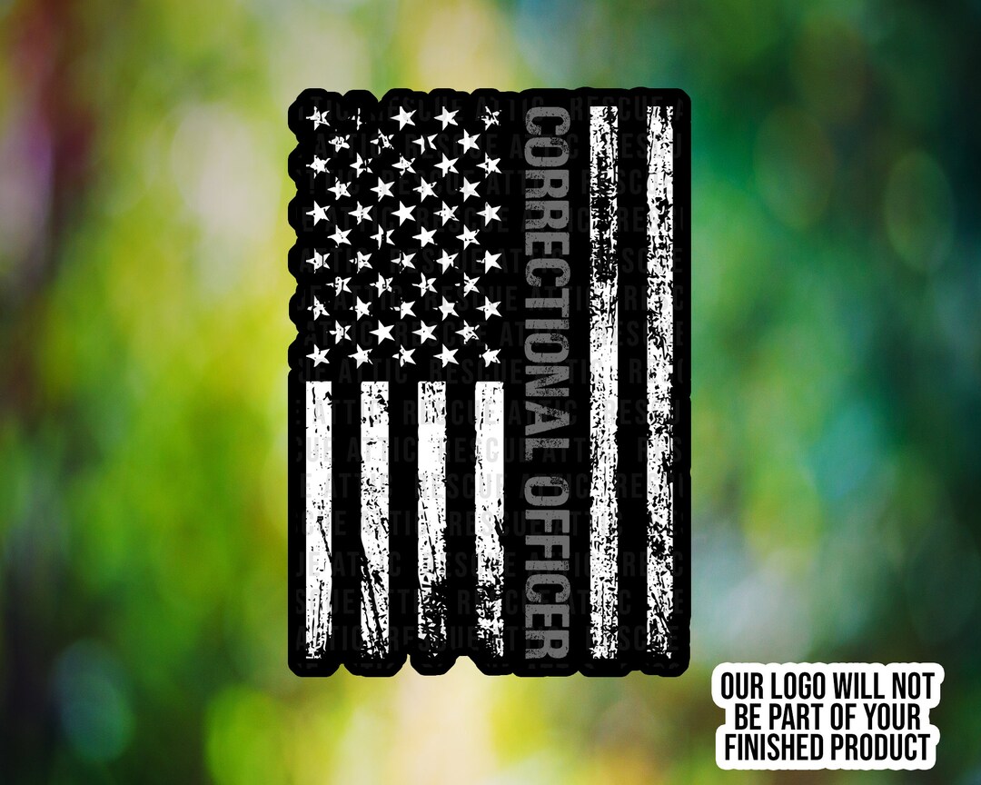 Correctional Officer Thin Gray Line Flag - Corrections Family - LEO ...