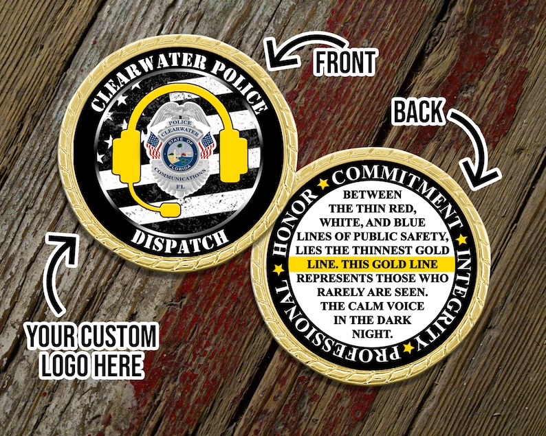 Custom Designed Dispatcher Challenge Coin - 911 - Emergency Services ...