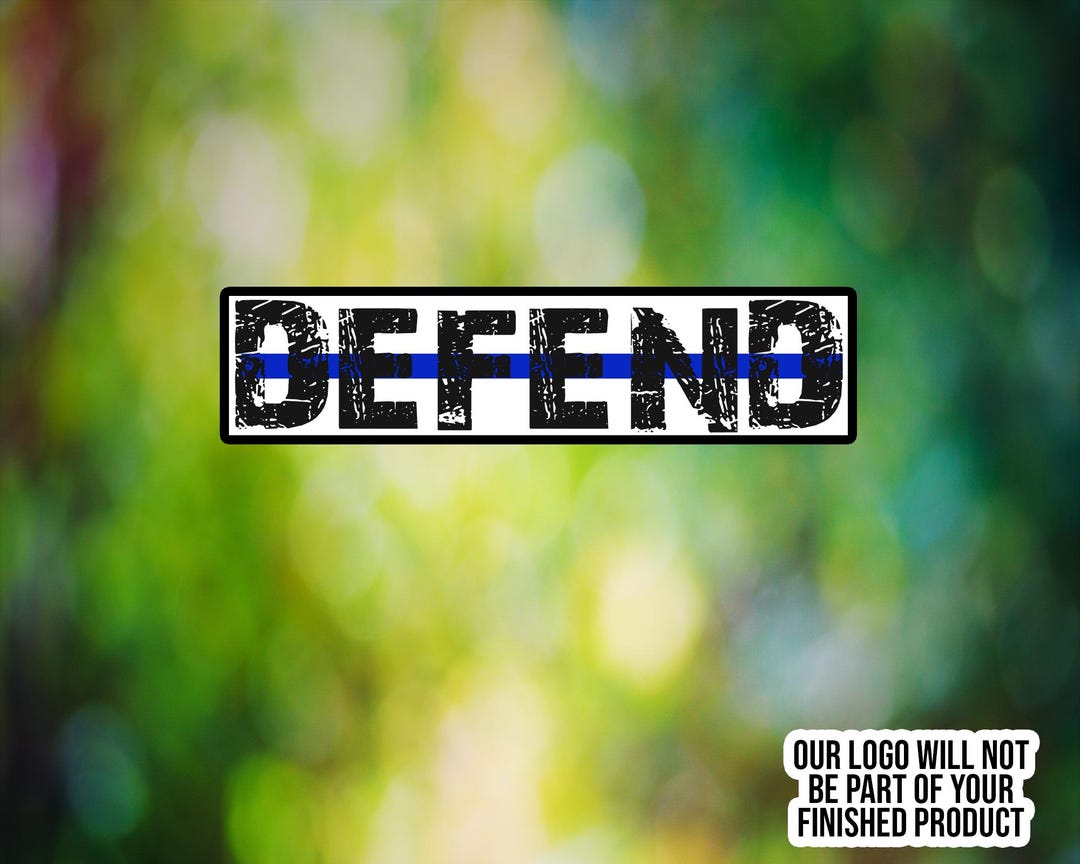 Blue Line Defend - Police Sticker - Blue Line Decal - Vinyl Decal ...