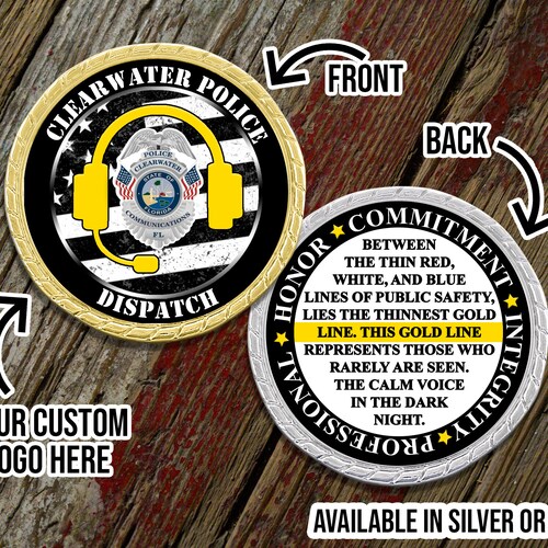 Custom Designed Dispatcher Challenge Coin 911 Emergency - Etsy