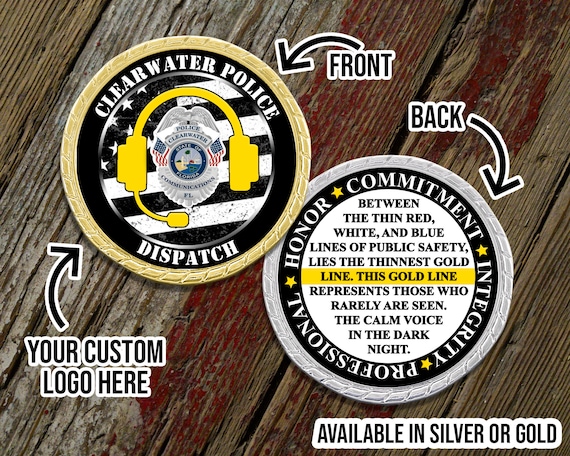Custom Designed Dispatcher Challenge Coin 911 Emergency - Etsy