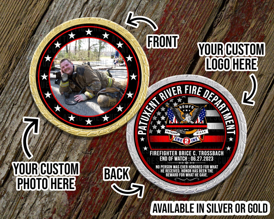 Thin Red Line Memorial Challenge Coin - Pocket Coin - Emergency ...