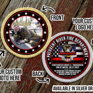 Thin Red Line Memorial Challenge Coin - Pocket Coin - Emergency ...