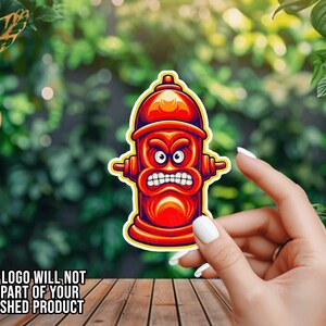 Angry Fire Hydrant - Fire Department - Firefighter - Vinyl Decal ...