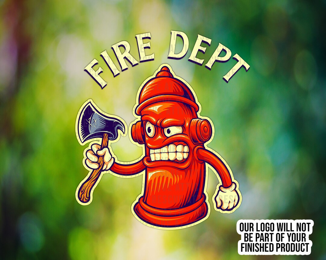 Fire Department Hydrant - Fire Department - Firefighter - Vinyl Decal ...