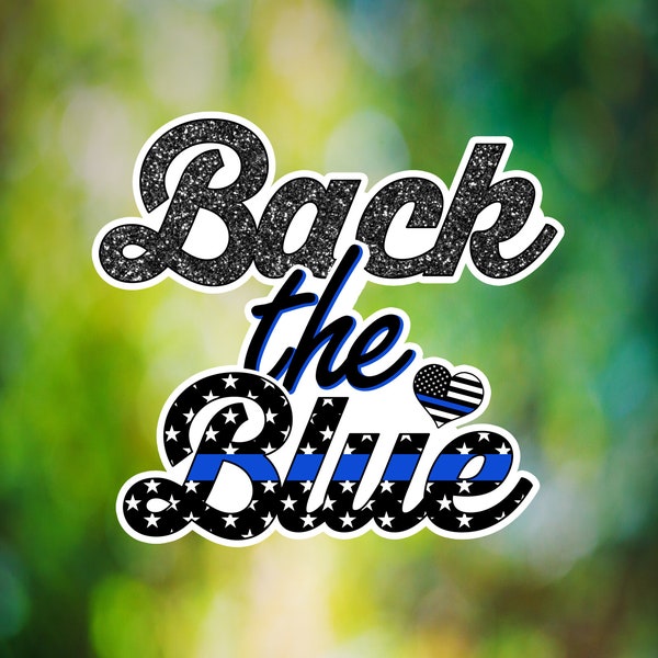 Back the Blue Car Decals - Etsy