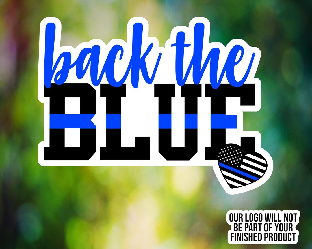 Back the Blue Thin Line - Police Sticker - Blue Line Decal - Vinyl ...