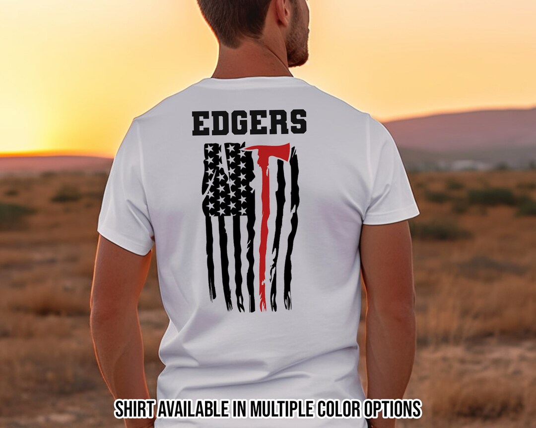 Personalized Thin Red Line Axe Flag Shirt - Red Line Flag - Station ...