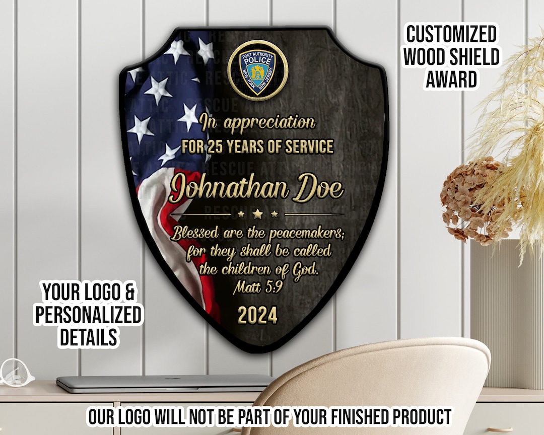 Law Enforcement Years of Service Appreciation Plaque - Retirement Gift ...