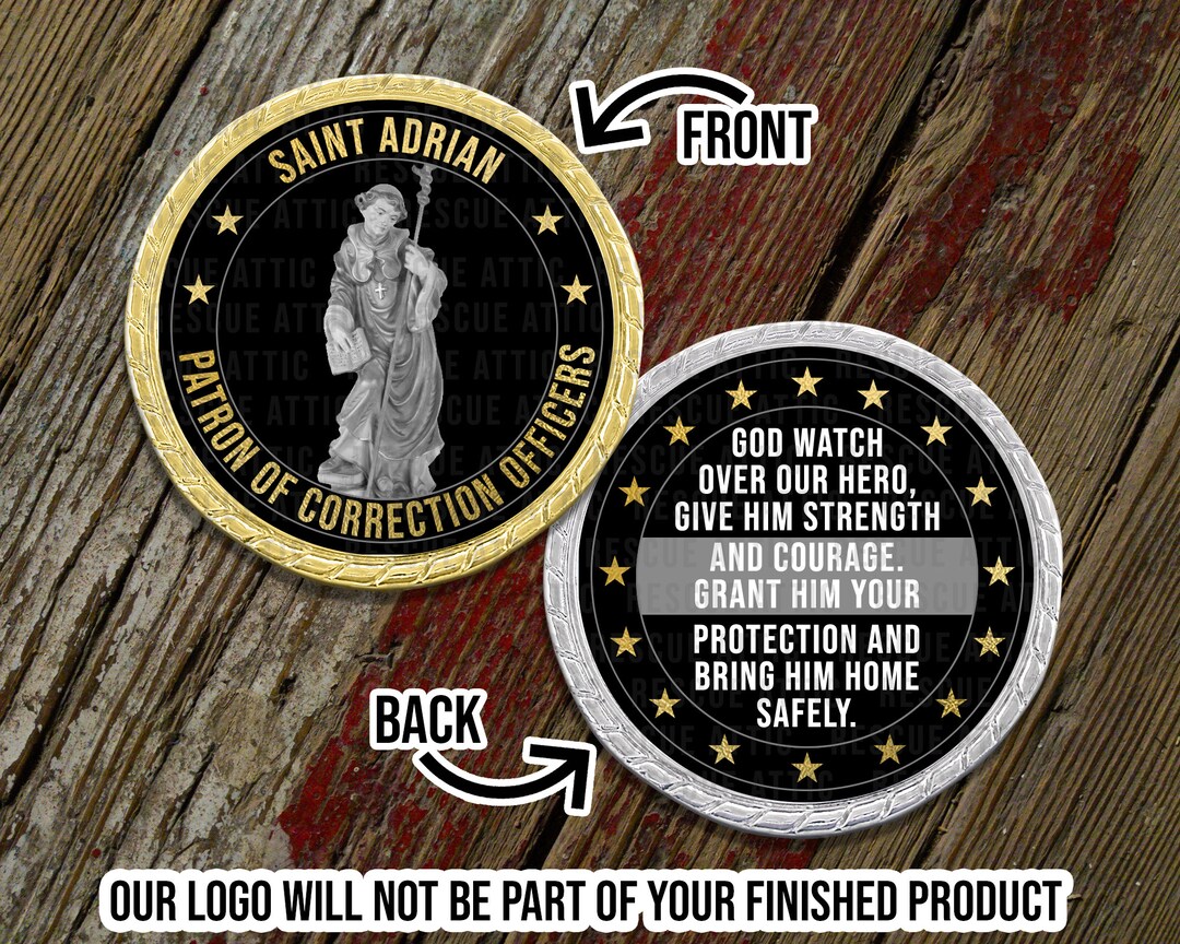 Saint Adrian Corrections Officer Challenge Coin - Pocket Coin ...