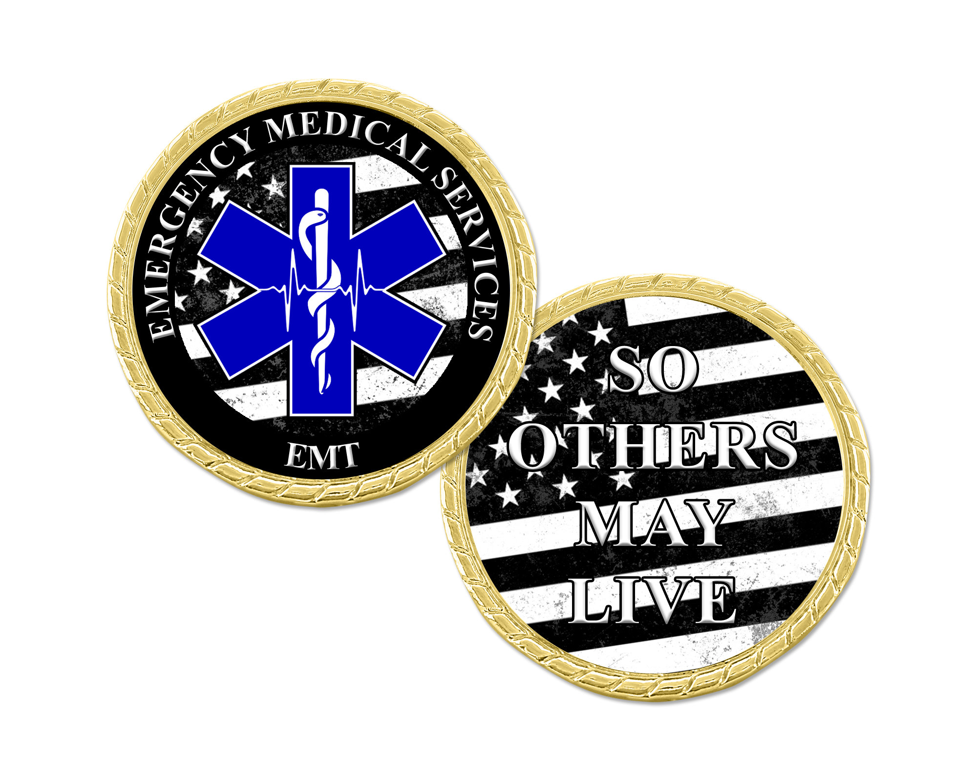 Custom Designed EMT Challenge Coin Emergency Services | Etsy
