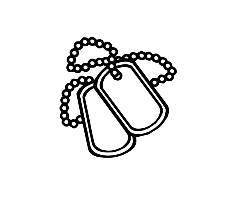 Dog Tags Military Coloring Pages