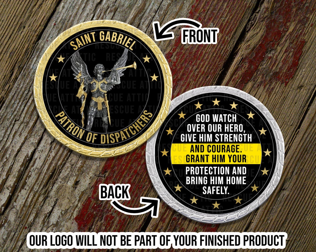 Saint Gabriel Dispatcher Challenge Coin - Emergency Services - First ...