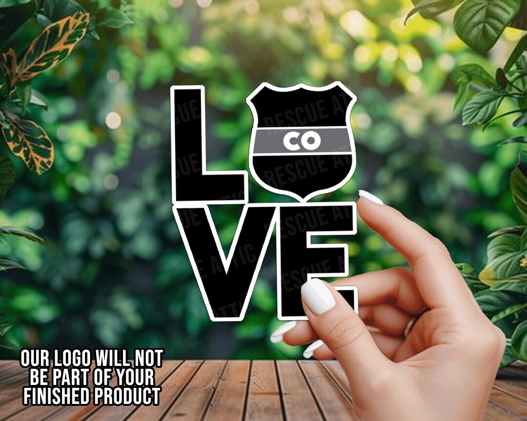 CO Love - Corrections Officer - Thin Gray Line - LEO - Vinyl Decal ...