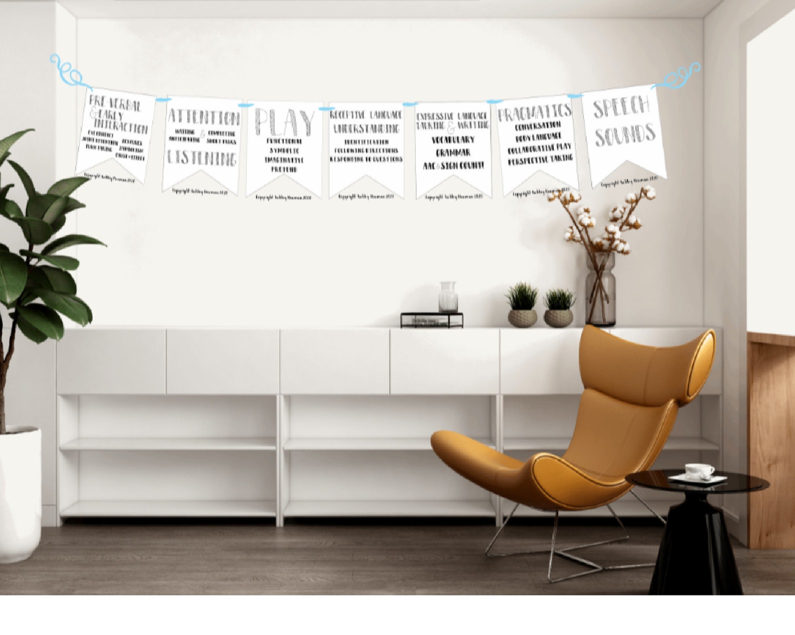 Speech Therapy Hierarchy Banner Black & White Printable - Etsy
