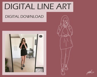 Digital Line Art - Etsy UK