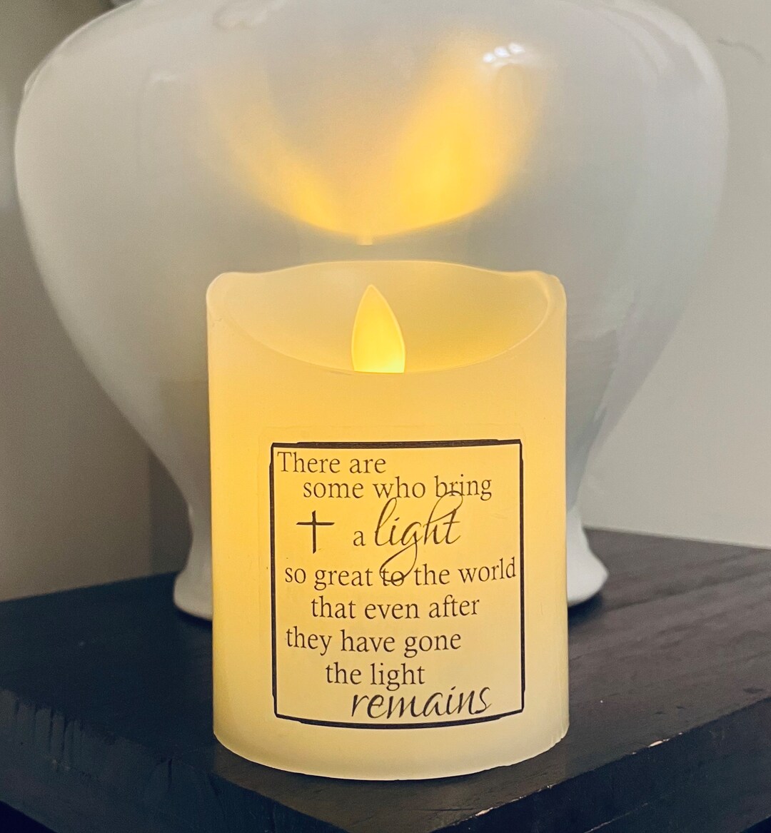 Flickering Flameless Candles,in Memory Of. Forever in Our Hearts . Loss ...