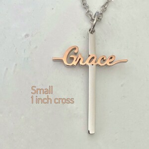Small Grace Cross, Cross Necklace Woman Cross Necklace,religious Gifts ...
