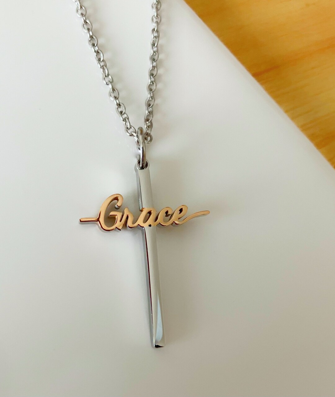 Small Grace Cross, Cross Necklace Woman Cross Necklace,religious Gifts ...