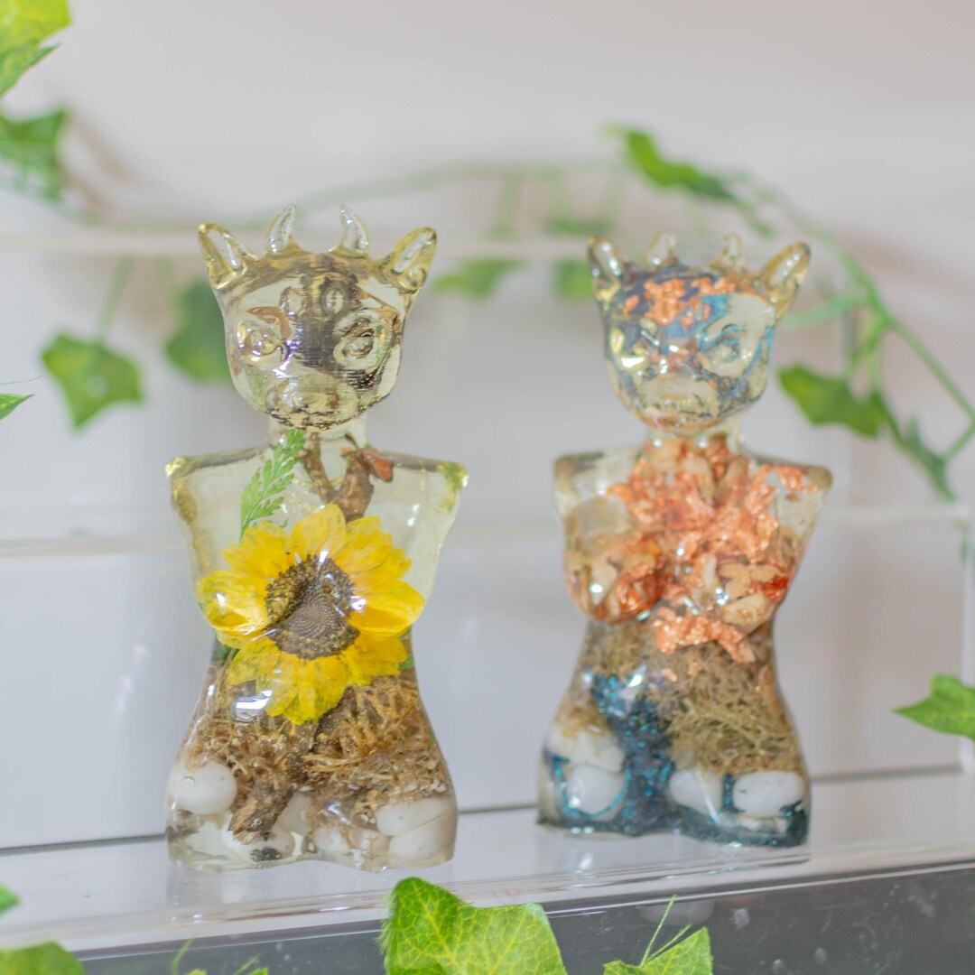 Horned Cat Deity Figurine - Etsy