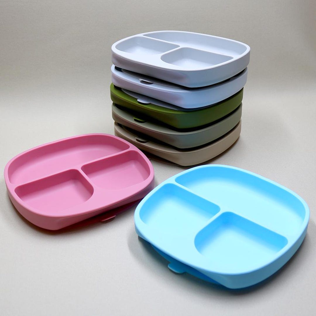 Silicone Suction Divider Plate Non-slip, Baby Gift, Silicone Weaning ...