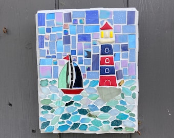 Mosaic Lighthouse - Etsy UK