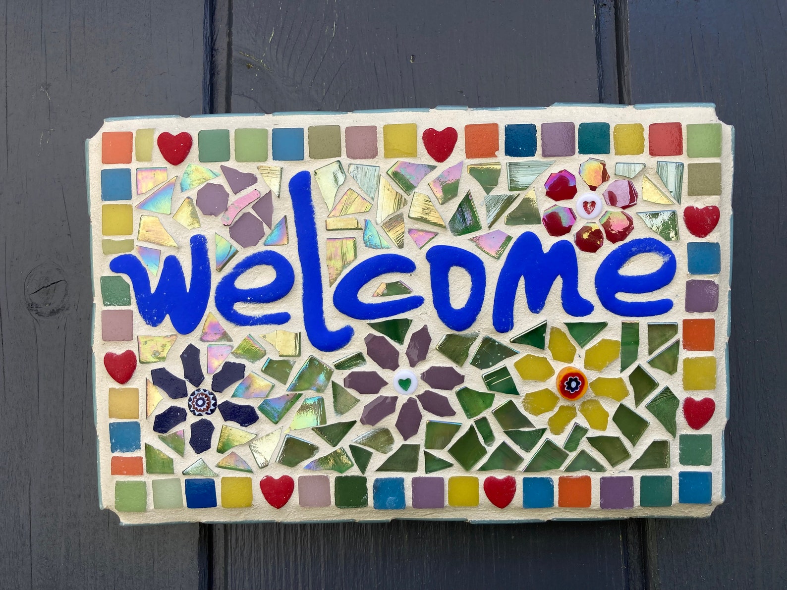 Welcome Mosaic Sign Mosaic for the Garden Garden Gift | Etsy