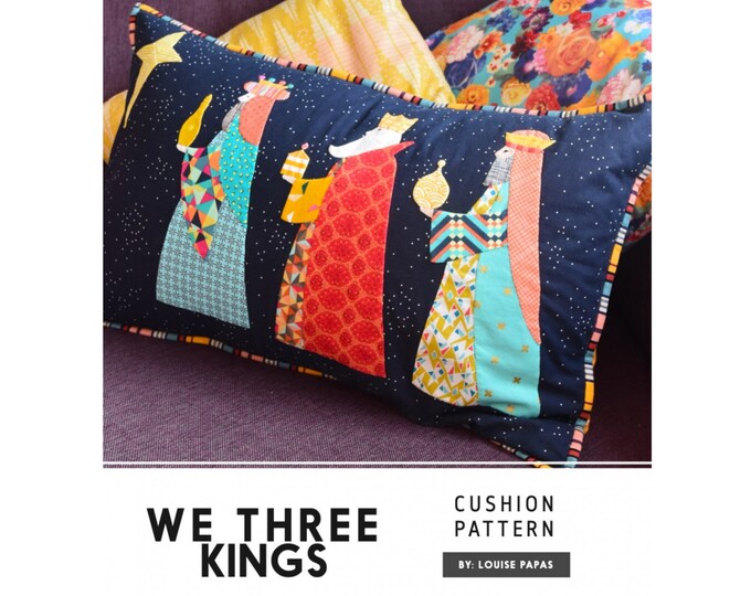 We Three Kings Pillow Cushion Sewing Pattern PAPER PATTERN Designed by ...