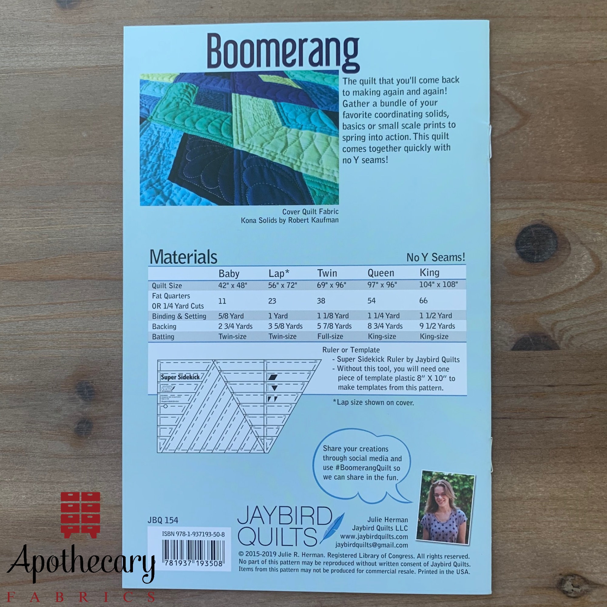 Boomerang Quilt Pattern PAPER PATTERN Designed by Jaybird | Etsy