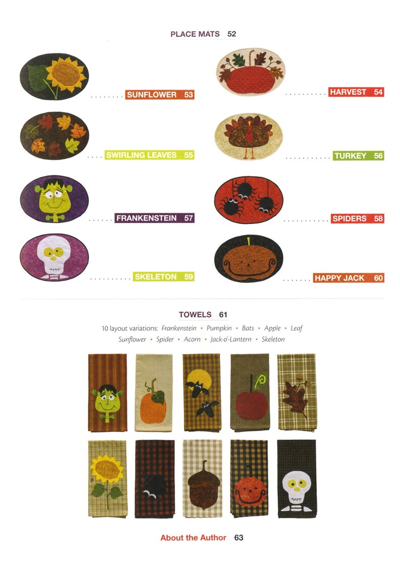 Festive Fall Quilts Sewing Pattern Book 64 PAGES Written - Etsy