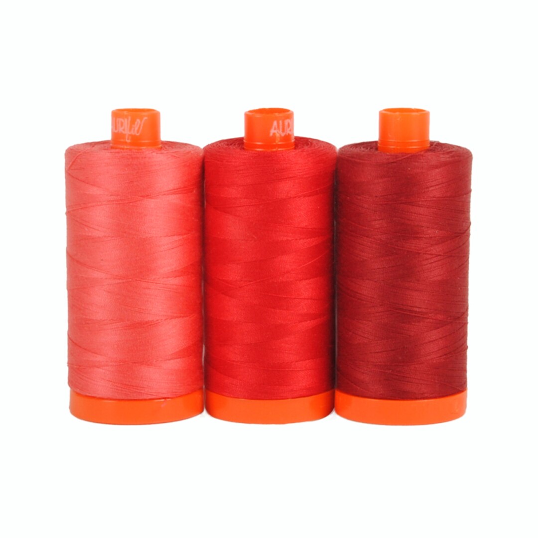 Pompeii Red Color Builder 3pc Thread Set Aurifil USA - Etsy