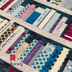 Personal Library Quilt Pattern - PAPER PATTERN - Perfect for Book ...
