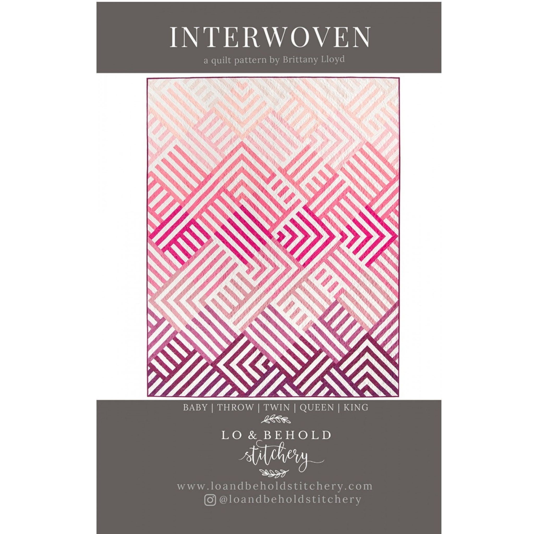 Interwoven Quilt Pattern - PAPER PATTERNS - Lo & Behold Stitchery ...
