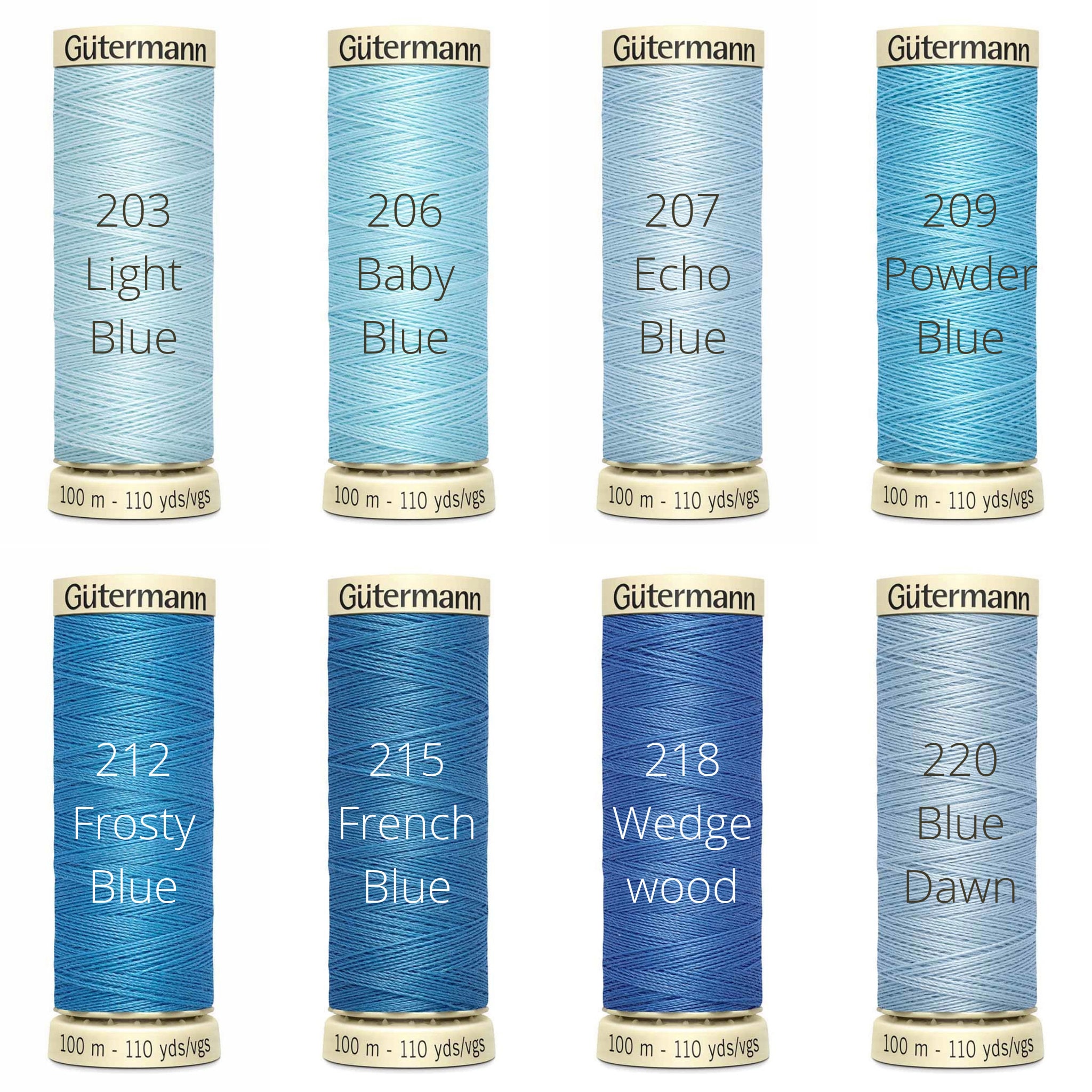 Gutermann Sew-all Thread 100m Blue Thread Choose Your Own - Etsy