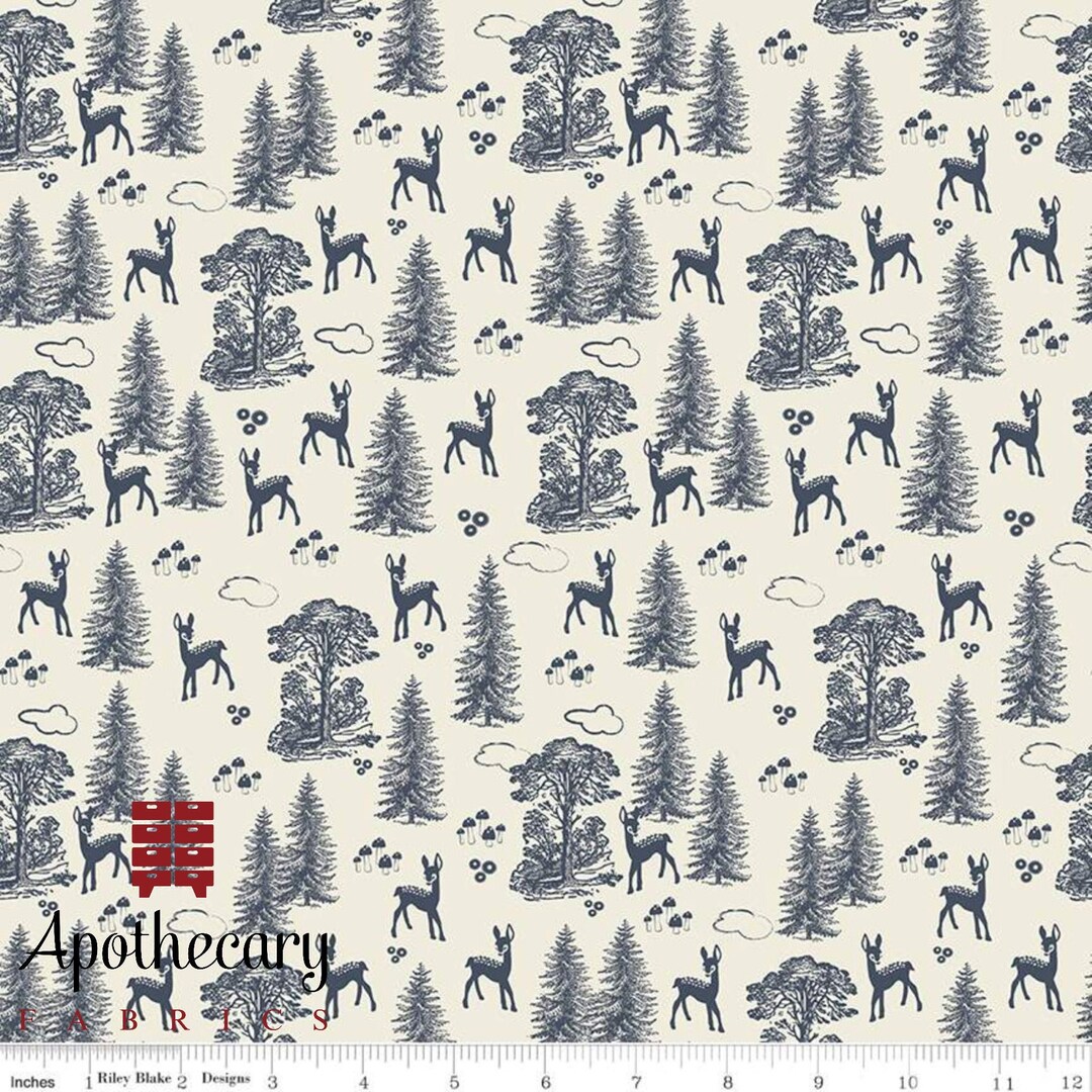 Riley Blake Woodland Spring My Dear Cream - DESIGNER FABRIC - Sold by ...