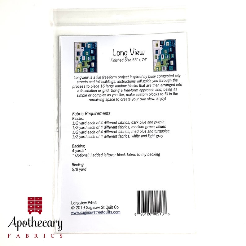 Longview Quilt Pattern - PAPER PATTERN - Free Form Quilting Tutorial - Etsy