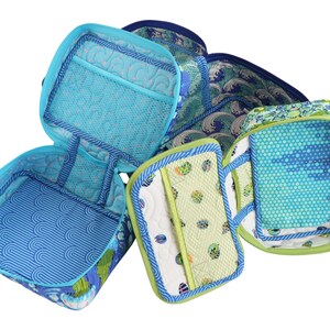 All Aboard Train Case Trio Sewing Pattern - PAPER PATTERN - Tote Bag ...