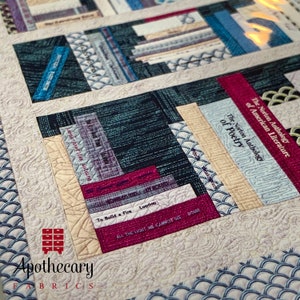 Personal Library Quilt Pattern - PAPER PATTERN - Perfect for Book ...