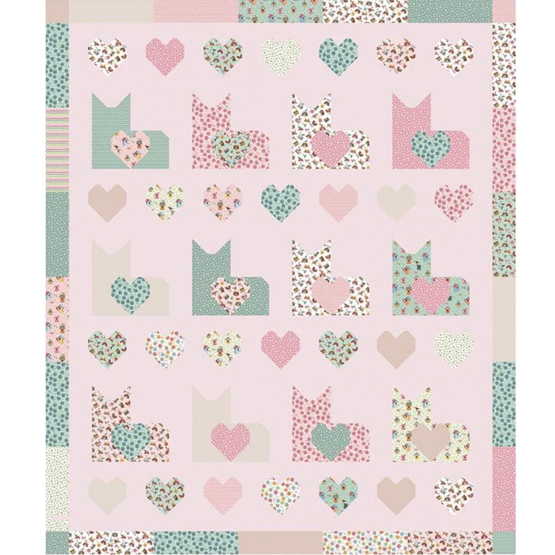 I Love Cats Quilt Pattern - PAPER PATTERN - by Amanda Niederhauser - Etsy