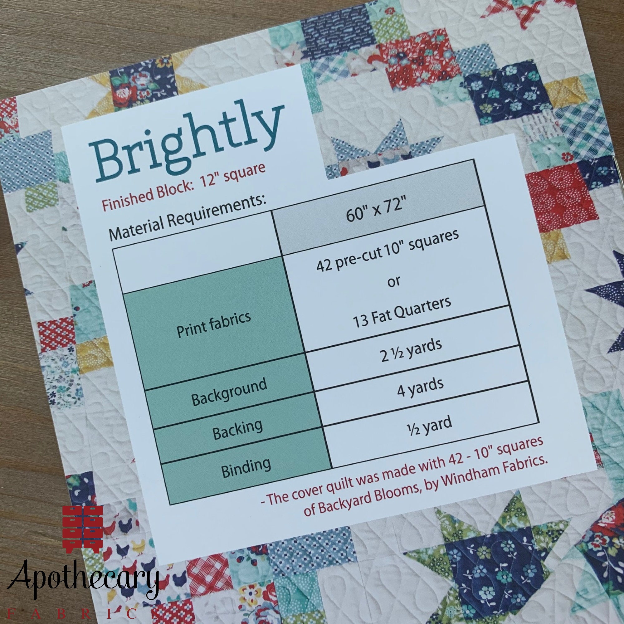 Brightly Quilt Pattern PAPER PATTERN Designed by Cluck | Etsy