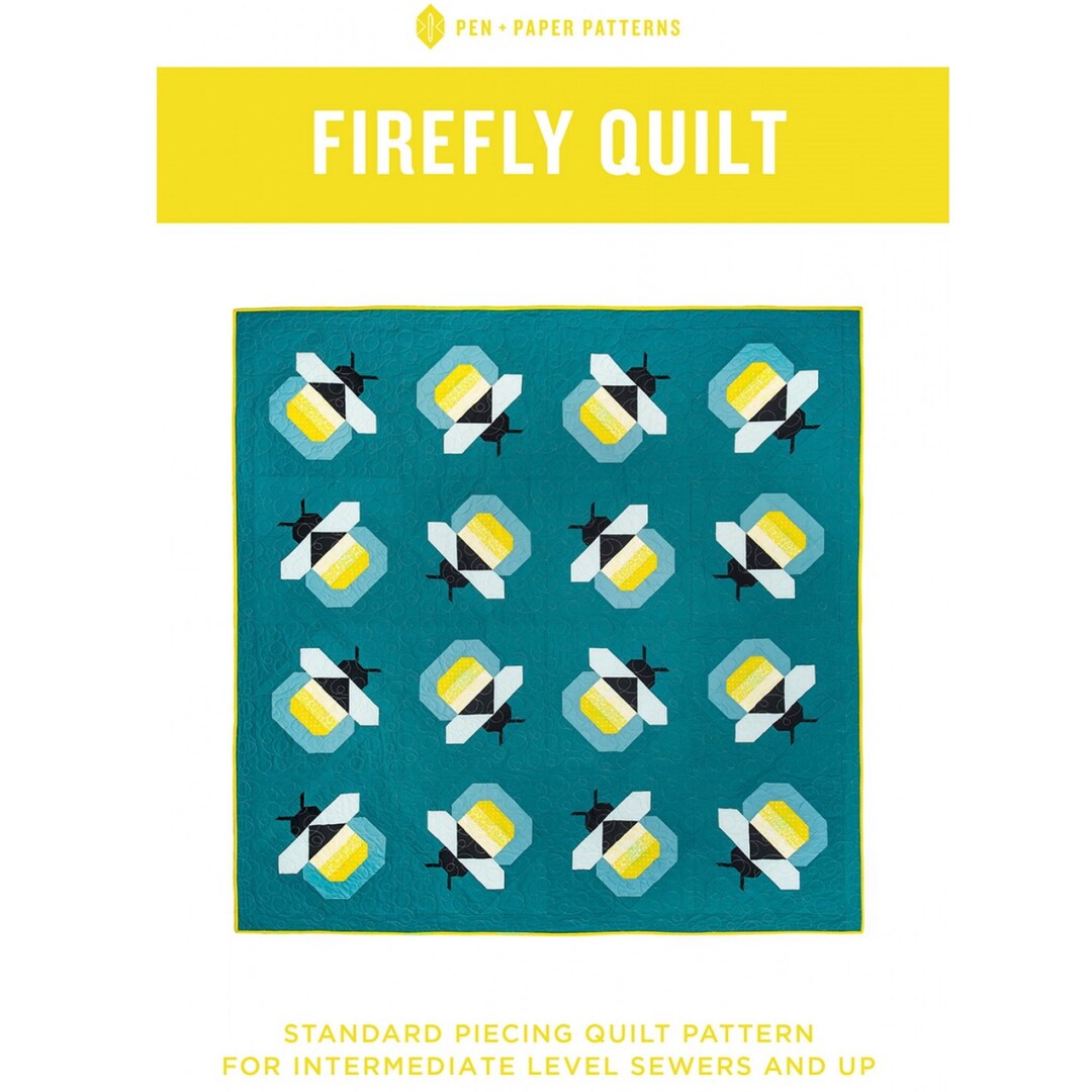 Firefly (or Bee) Quilt Sewing Pattern - PAPER PATTERN - Designed by Pen ...